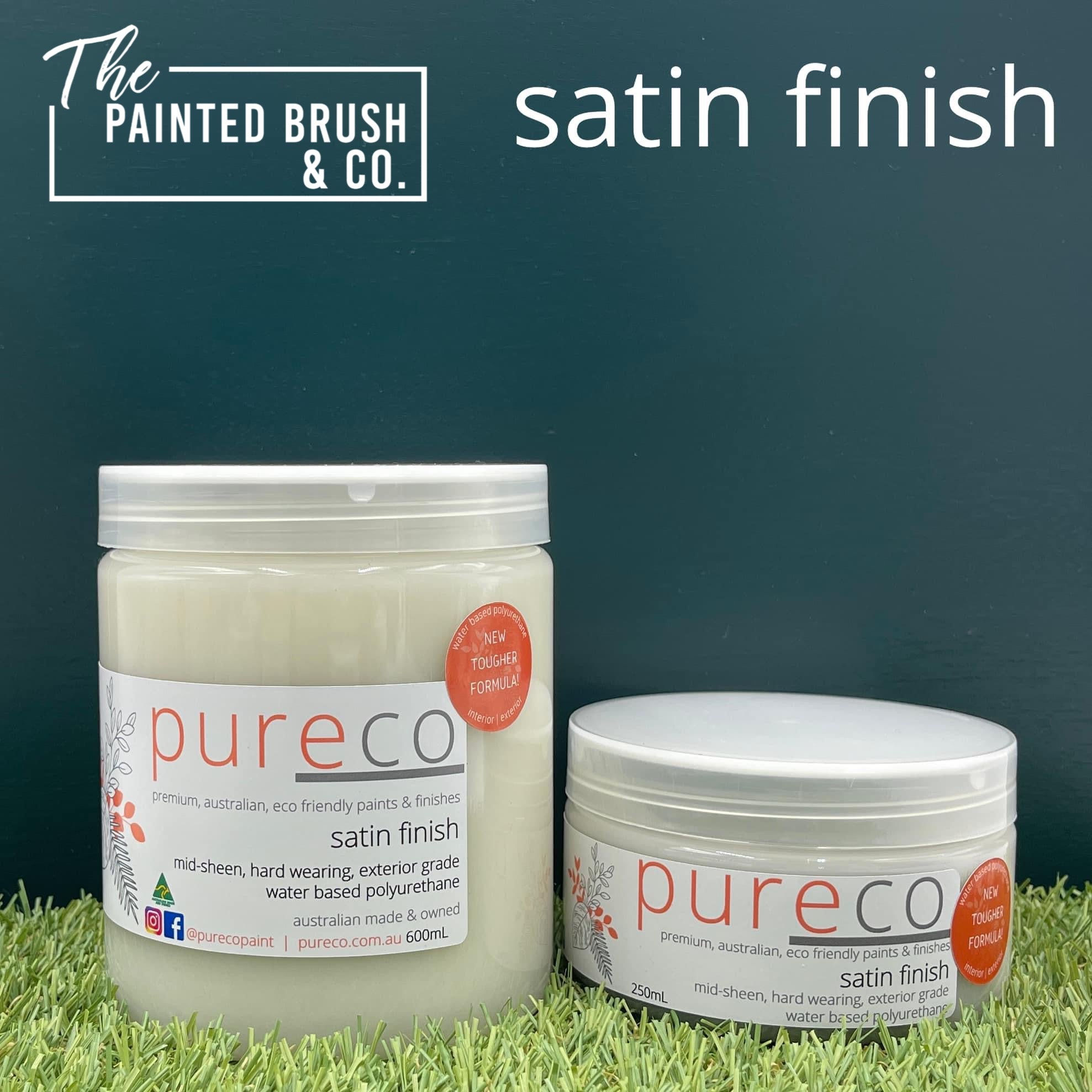 Pureco SATIN Finish | Polyurethane | NEW FORMULA – The Painted Brush & Co.